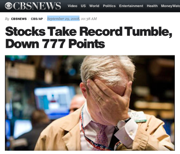 DOW FALLS 777 POINTS DOW FALLS 777 POINTS
