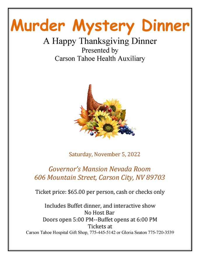 Monthly Dinner Murder Mysteries