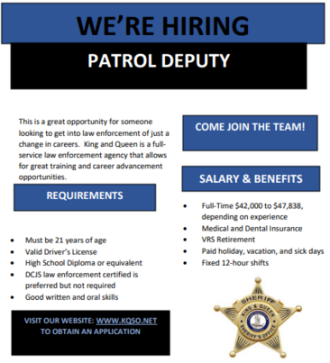 King and Queen County Sheriff's Office - Law Enforcement
