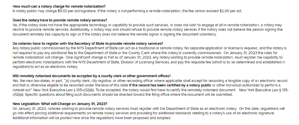 Remote Online Notary RON