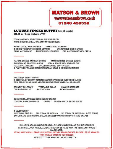 Watson and Brown - Bespoke Caterers