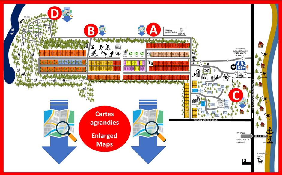 Bouctouche Baie Chalets & Camping - Campground Map