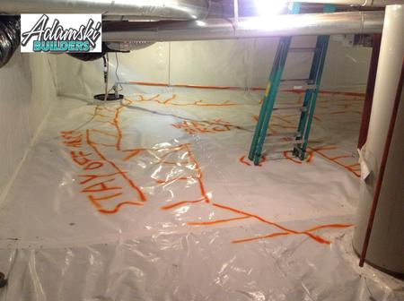 Adamski Builders - Radon Mitigation System, Crawl Space