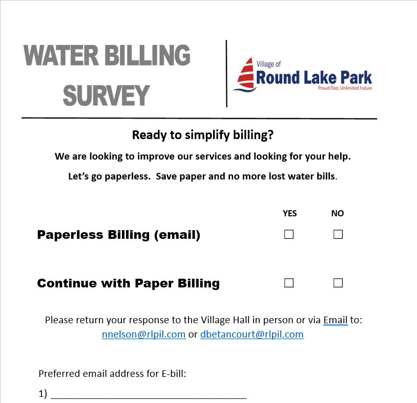 Welcome To The Village of Round Lake Park