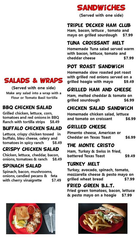 Lunch and Dinner Menus