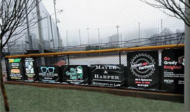 Custom Sports Field Branding - The Windscreen Factory