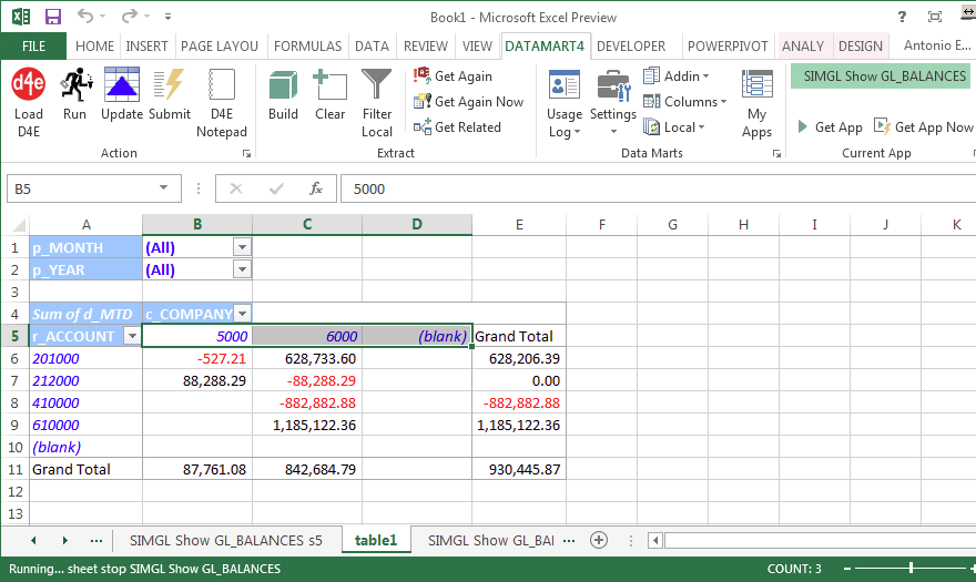 Use Apps in Data Mart for Excel