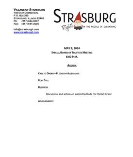 Strasburg Illinois home page