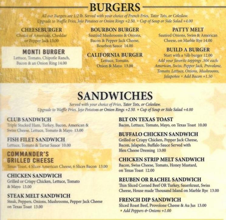 Regular Menu