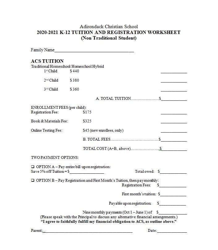 Tuition & Program Options