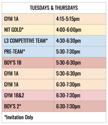 Gym Schedule