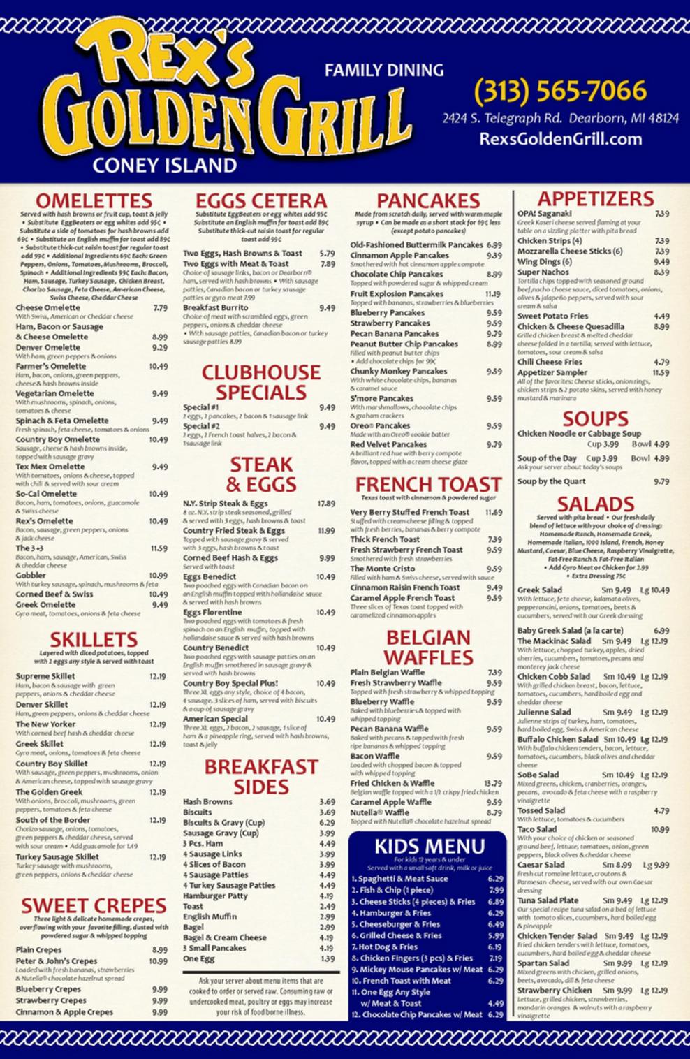 Welcome to Rex's Golden Grill!