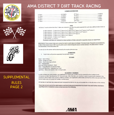 AMA District 7 Dirt Track Racing