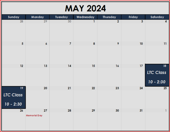 Texas LTC Classes Includes Class, Instruction, Range, Target