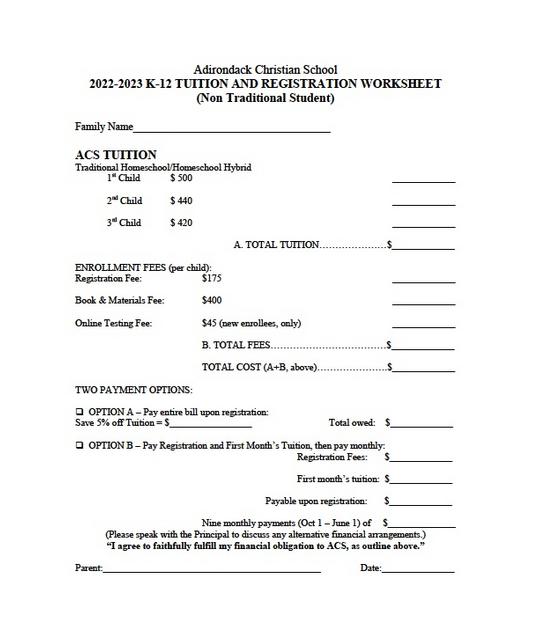 Tuition & Program Options