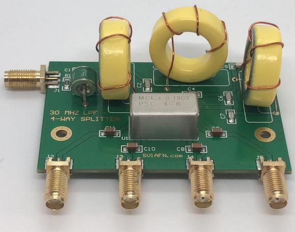 SV1AFN RF SPLITTER TO 4 HF RECEIVERS WITH LOW-PASS FILTER