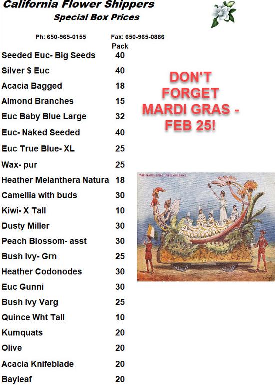 California Flower Shippers, Inc. Home Page