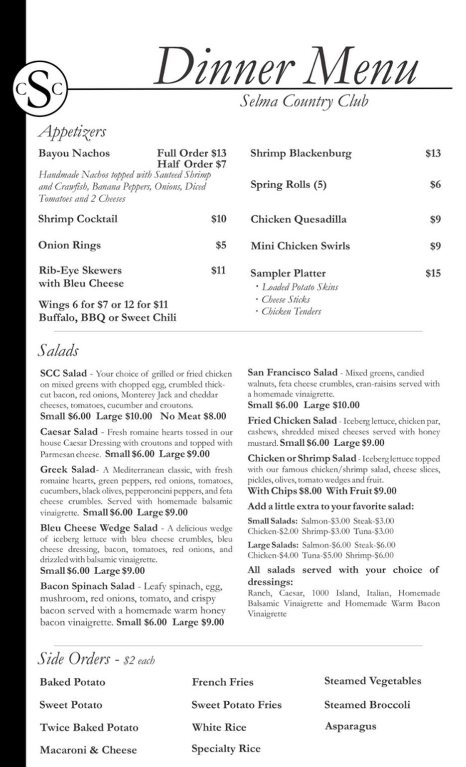 Sample Menu