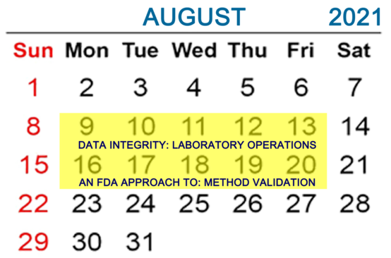 FDA Training Calendar | Schedule a Date | FDAWEBTRAINING.COM