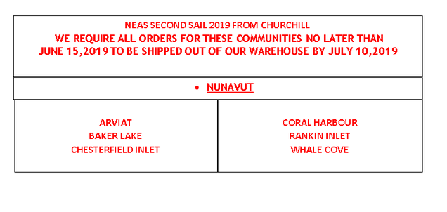 SEALIFT SCHEDULE