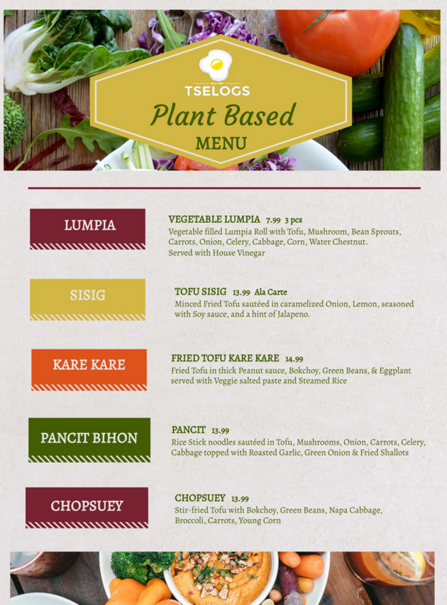 Plant-based Menu