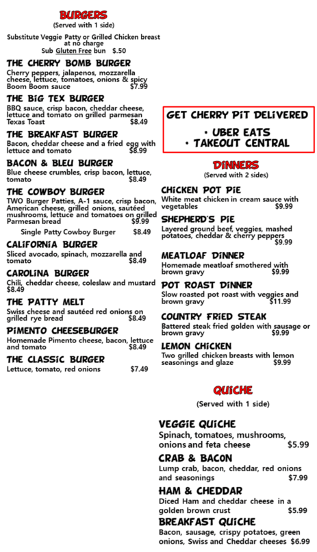 Lunch and Dinner Menus