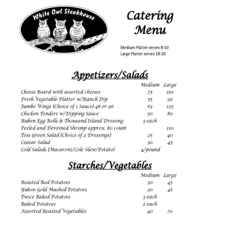Catering Menu
