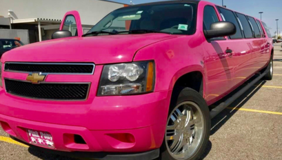 Pink Suburban Limousine for hire in Jacksonville