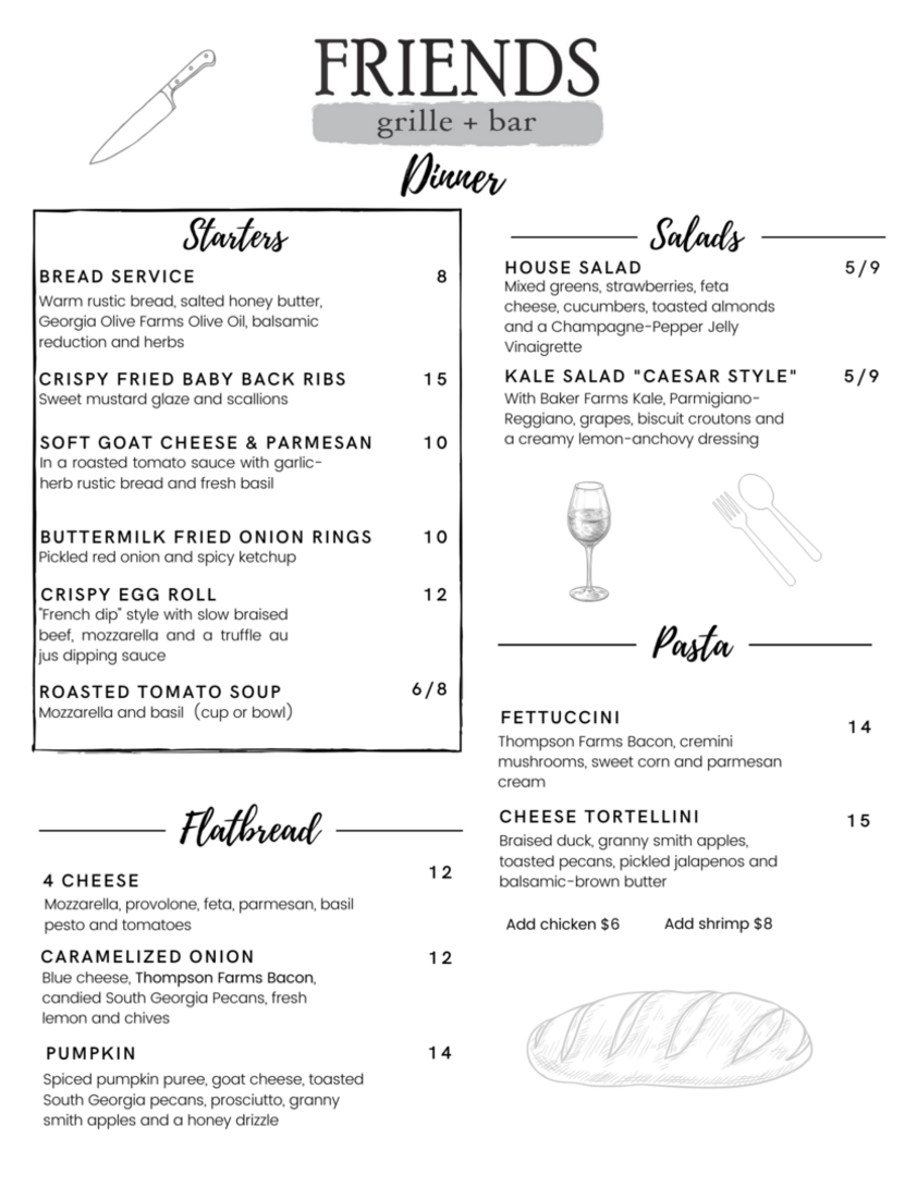 Dinner Menu