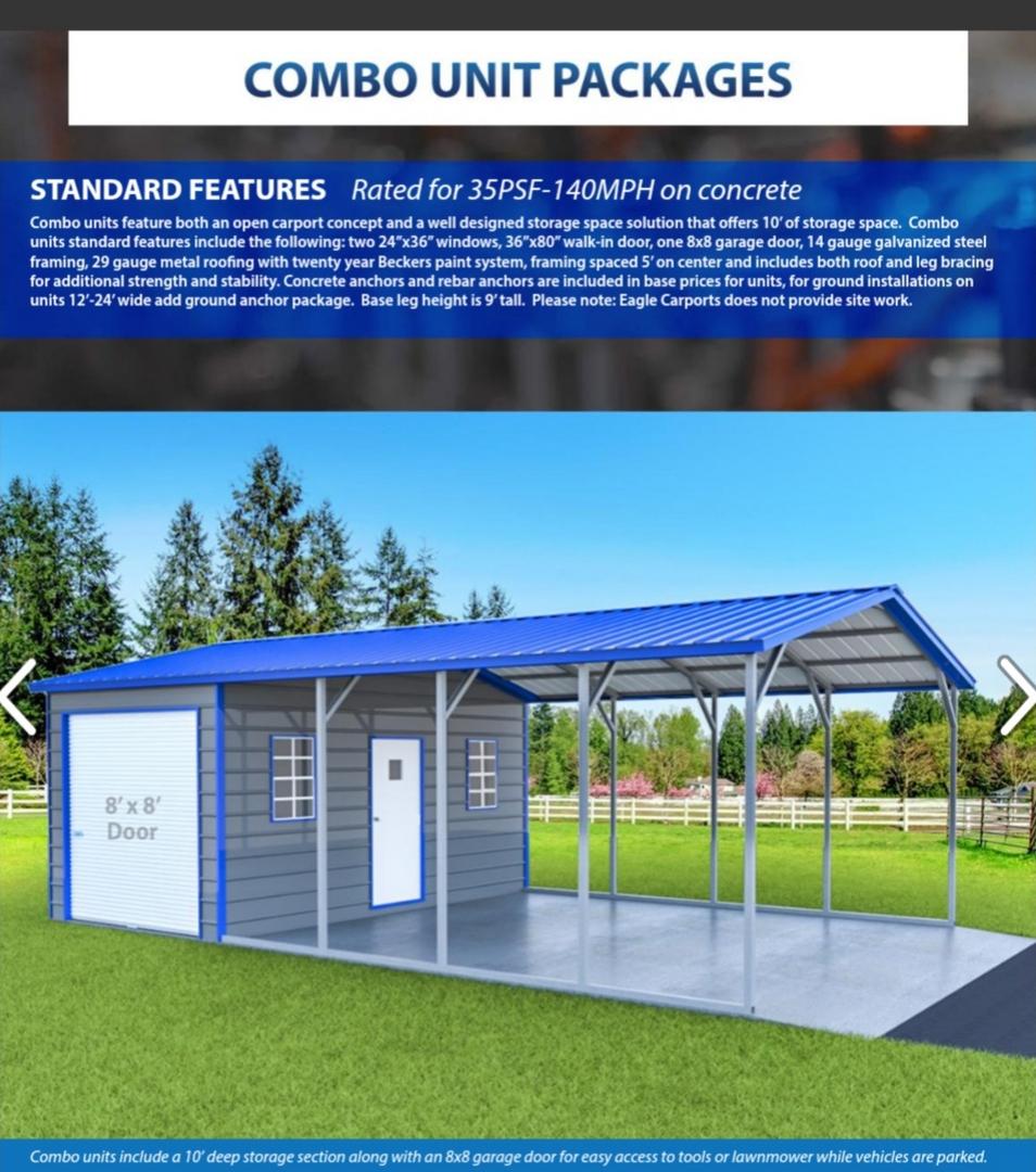 Carports, RV Covers, Lean-To's