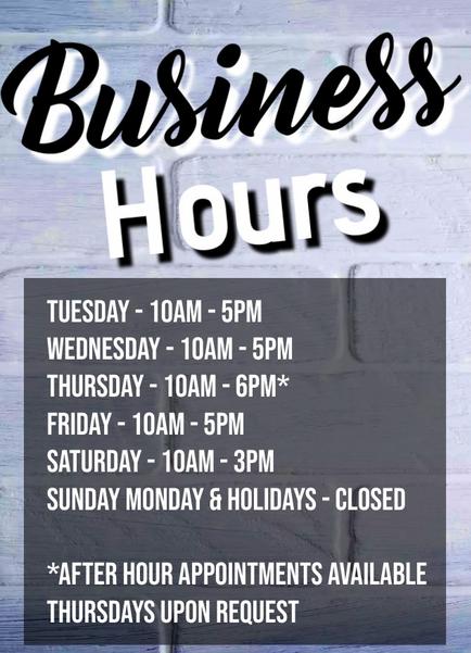 PRODUCTS, SERVICES, STORE HOURS