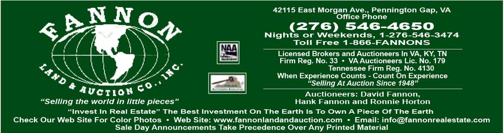 Fannon Land & Auction Co., Inc. - Auction, Farm Machinery Auction