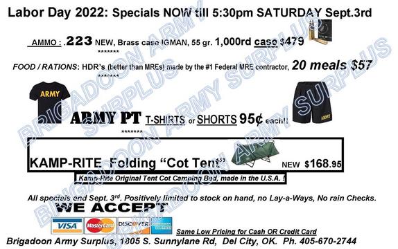 Army Surplus Oklahoma - Brigadoon Army Surplus