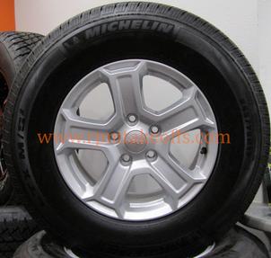 New Jeep Wrangler 17" Wheels and Bridgestone tires Dark Grey Machined