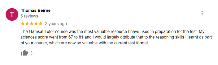 GAMSAT Tutor: 100 in science, 100th percentile overall