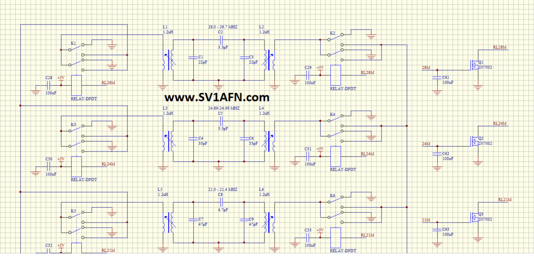 Hf Preselector Schematic Hf Preselector I2c Sv1afn