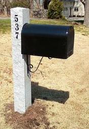 Granite Mailbox Posts
