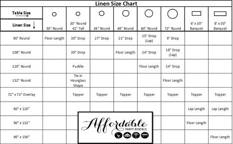 linen sizing