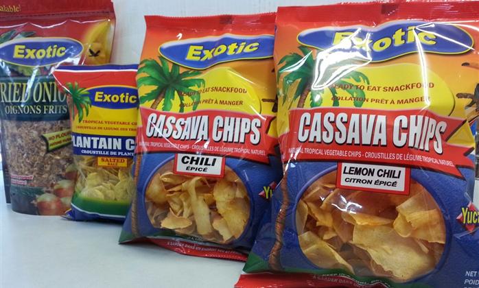 Home Cassava Chips, Samosas, Snack Mixes, Fried Onions