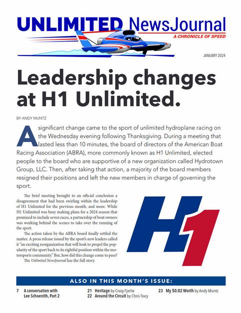 Unlimited Newsjournal - News About Unlimited Hydroplane Racing ...