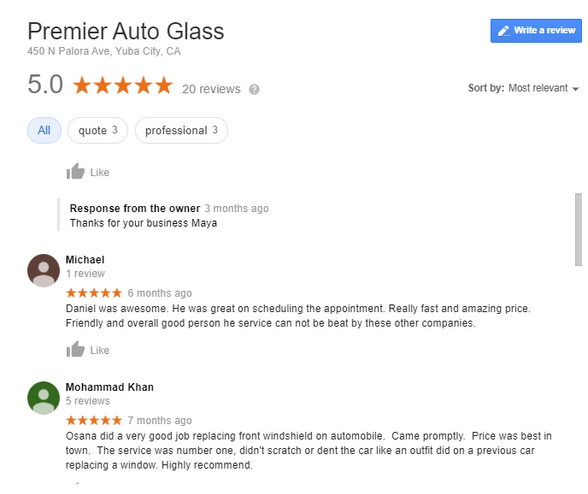Premier Auto Glass Yuba City. Auto Glass Repair Replacement