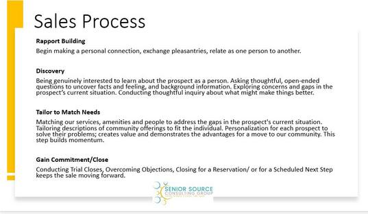 Sales Coaching for Senior Living