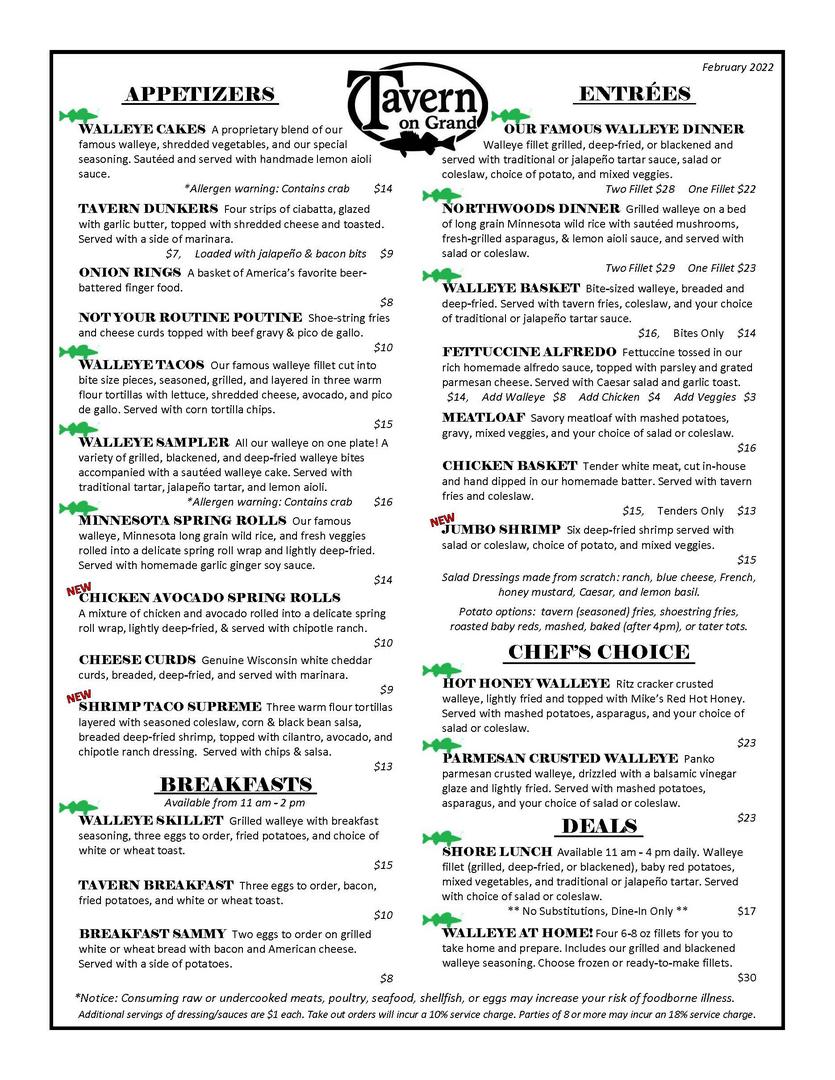 Printable Menu