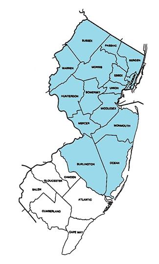 Northern and Central New Jersey