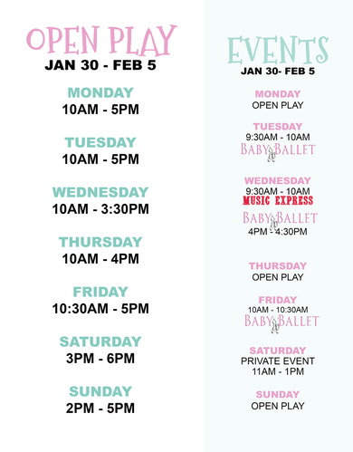 Enrichment classes, baby ballet, classes, Birthday Parties, Open Play ...