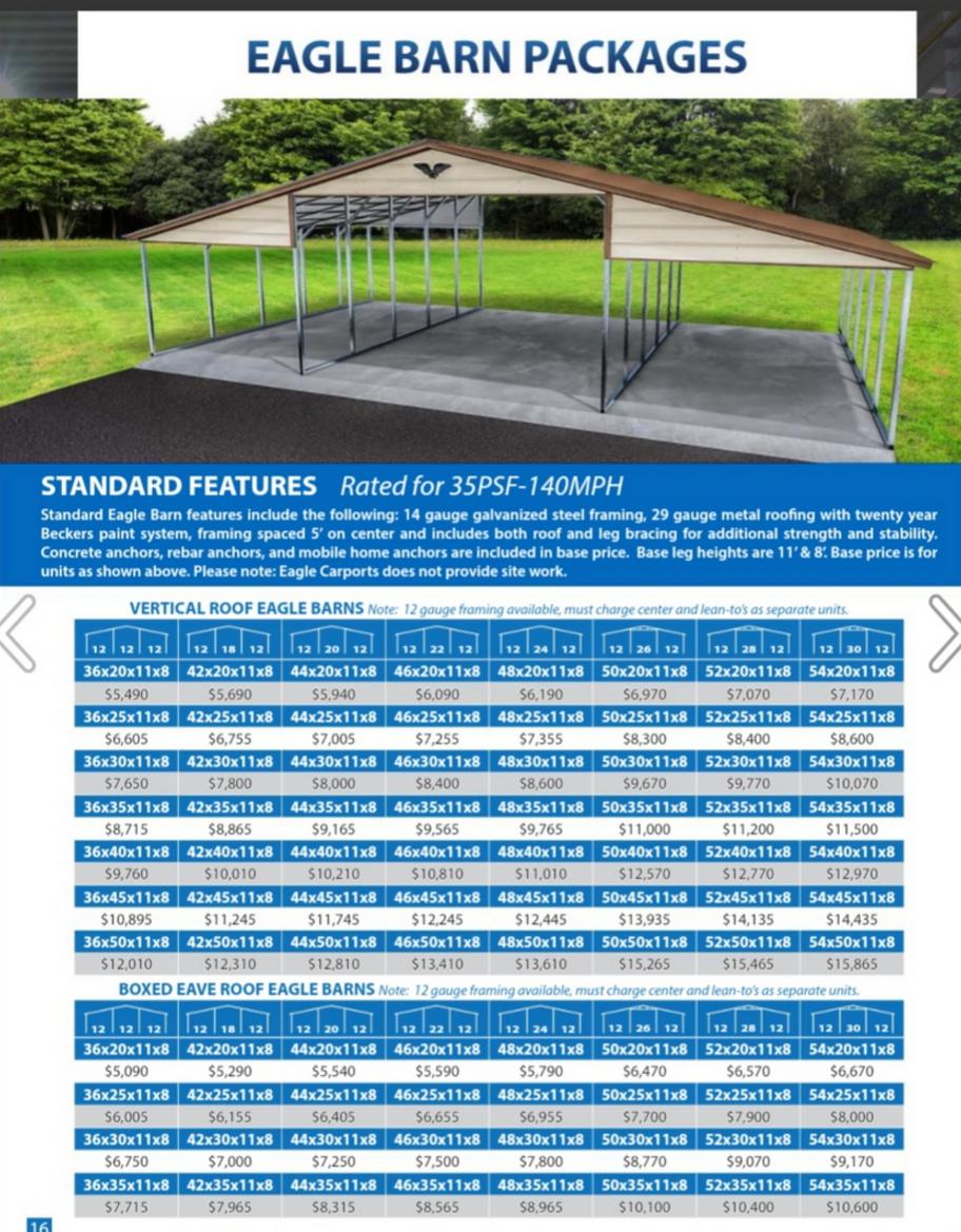 Carports, RV Covers, Lean-To's