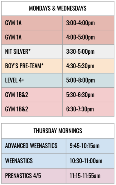 Gym Schedule