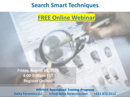 Delta Forensics - Online Training, Forensic Training