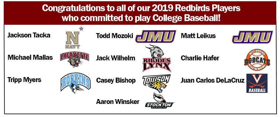 Baltimore Redbirds Baseball - College Commits