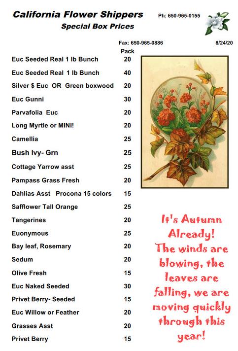 California Flower Shippers, Inc. Home Page